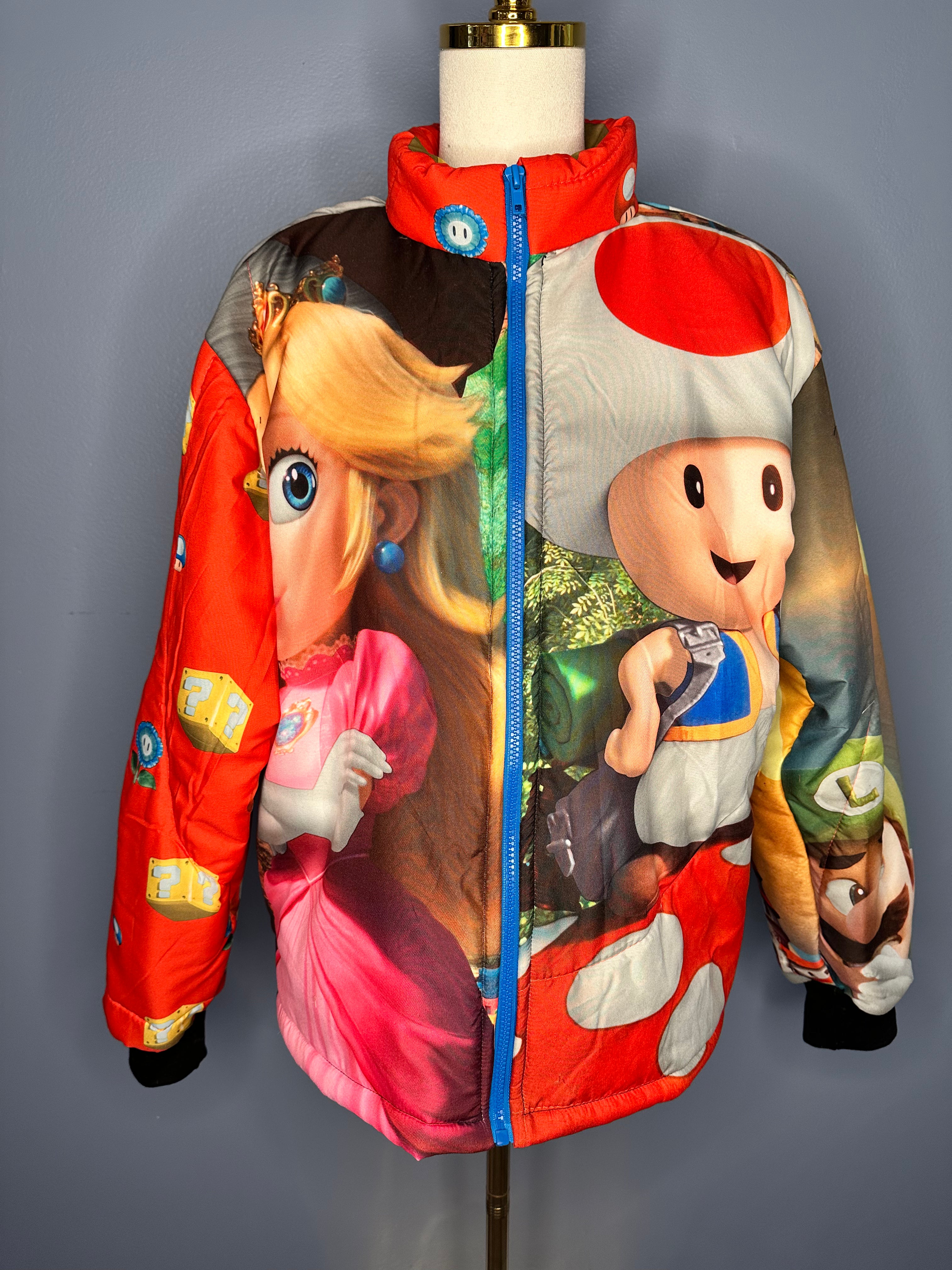 Size-Large Super Mario Puffer Coat – Mollie Monster